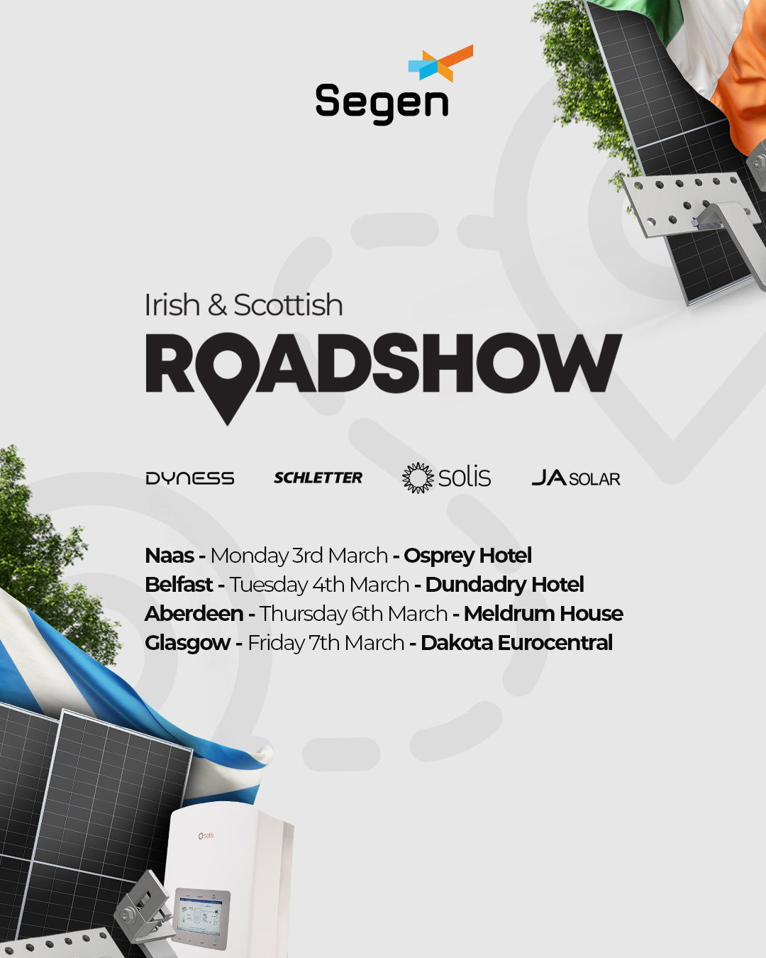 Segen Solar Roadshow Comes to Northern Ireland and Scotland